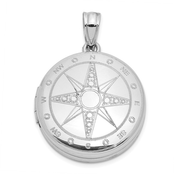 LaneMax | Jewelry | Sterling Silver Rhodiumplated Polished Compass Rose ...